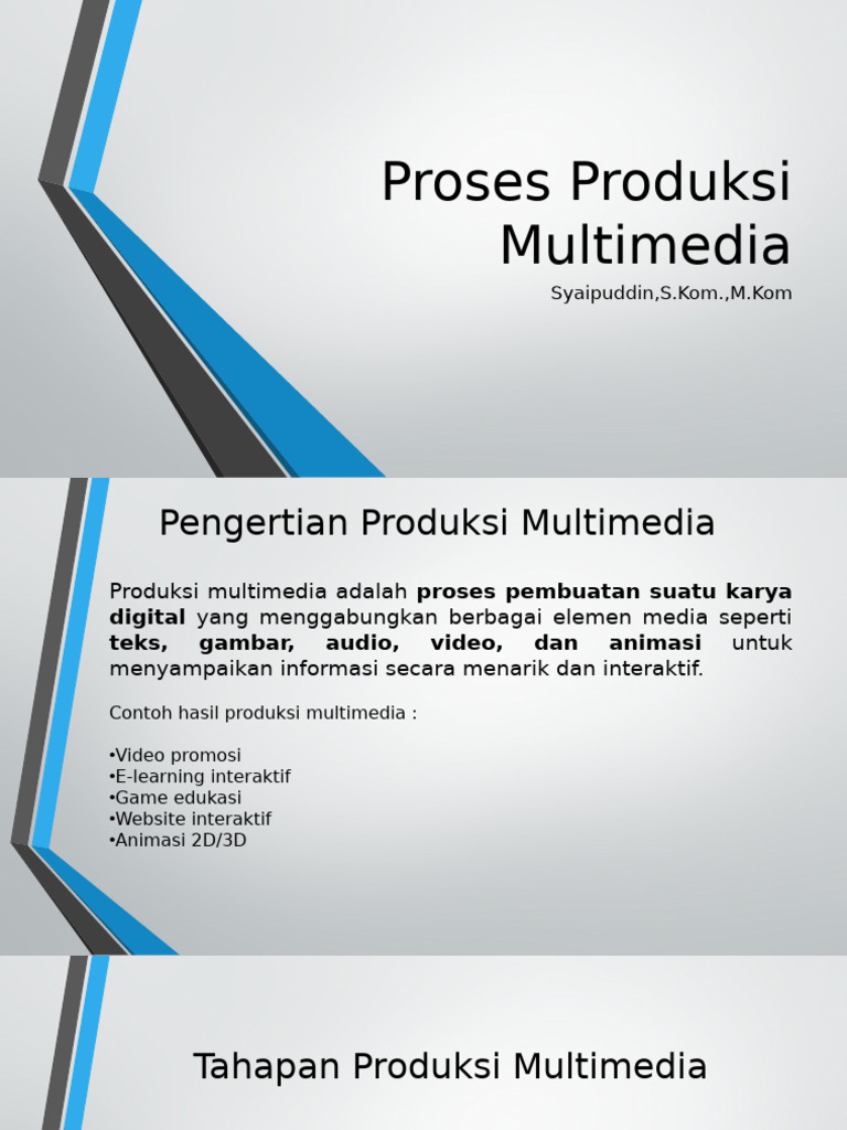 Proses Produksi Multimedia Lengkap | PDF