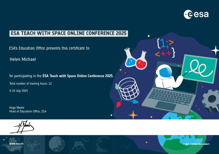 ESA Teach with Space Conference 2025 | PDF
