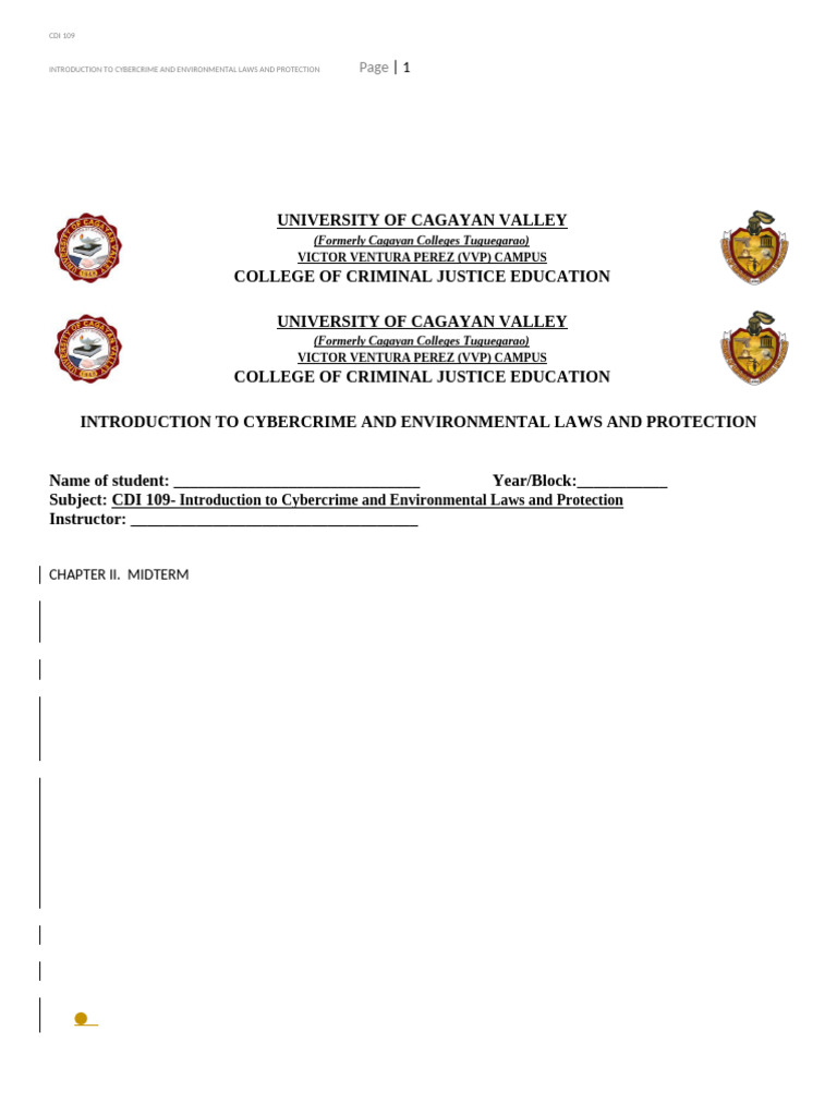 Intro To Cybercrime - Module 1 2 | PDF | Landfill | Cybercrime