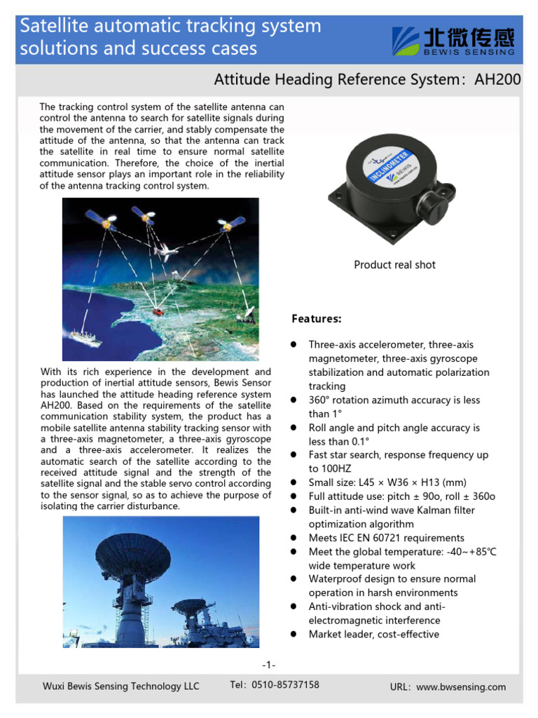 Satellite Automatic Tracking System Solutions | PDF | Inertial ...