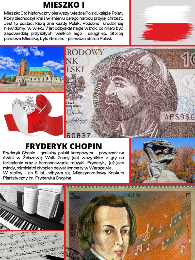 Wielcy Polacy - Karty Informacyjno Obrazkowe | PDF