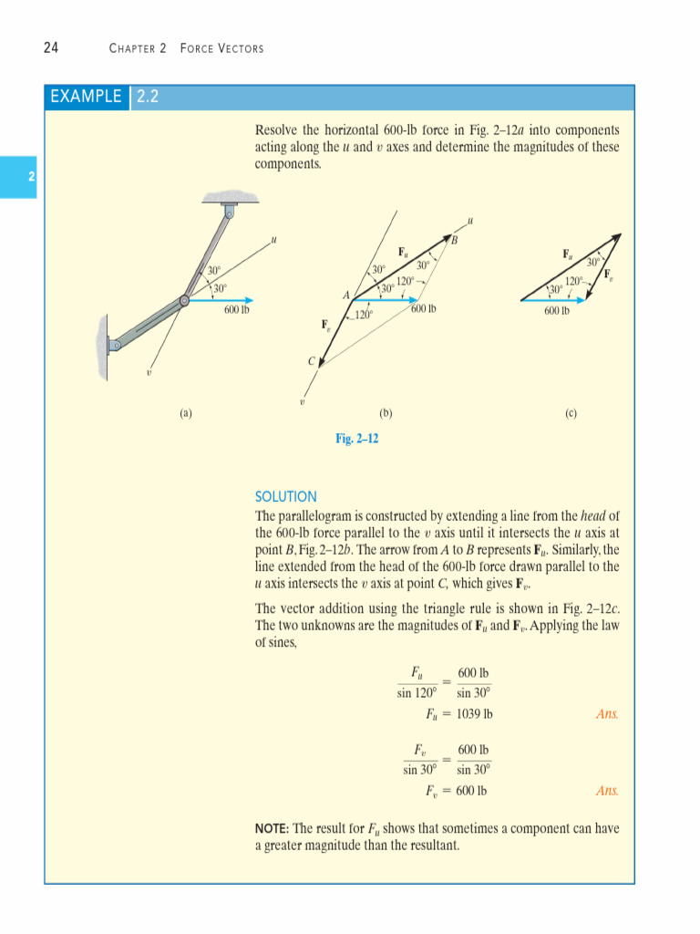 Force Vector Component Analysis | PDF | Force | Cartesian Coordinate System