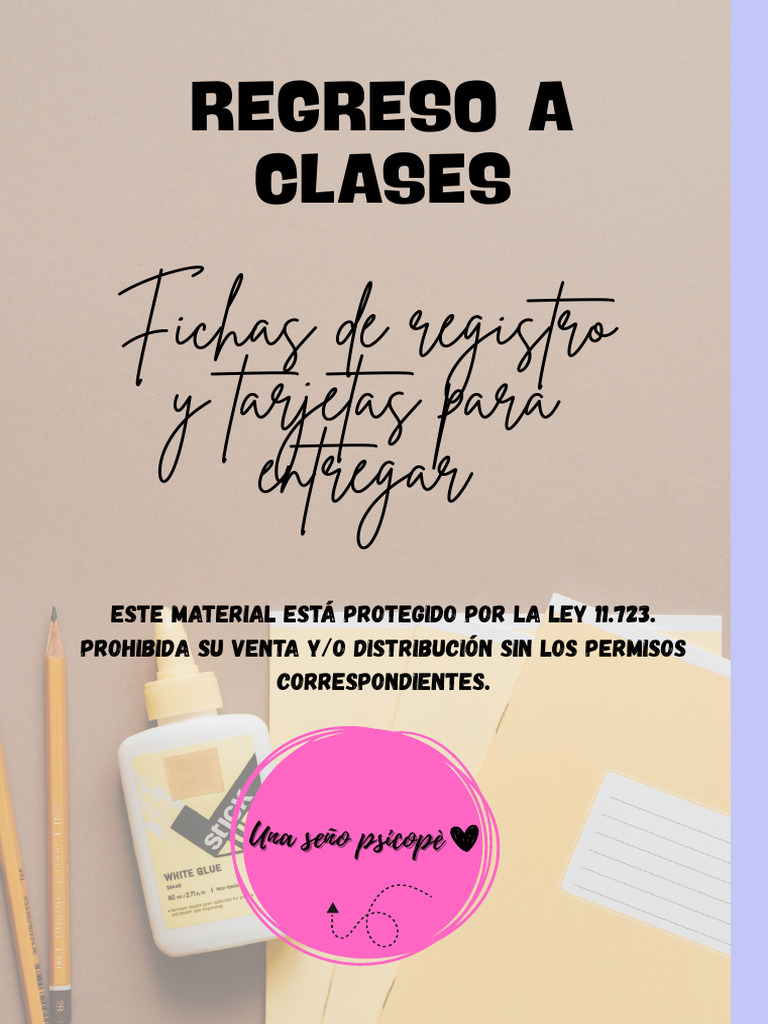 Regreso a Clases: Fichas y Actividades | PDF