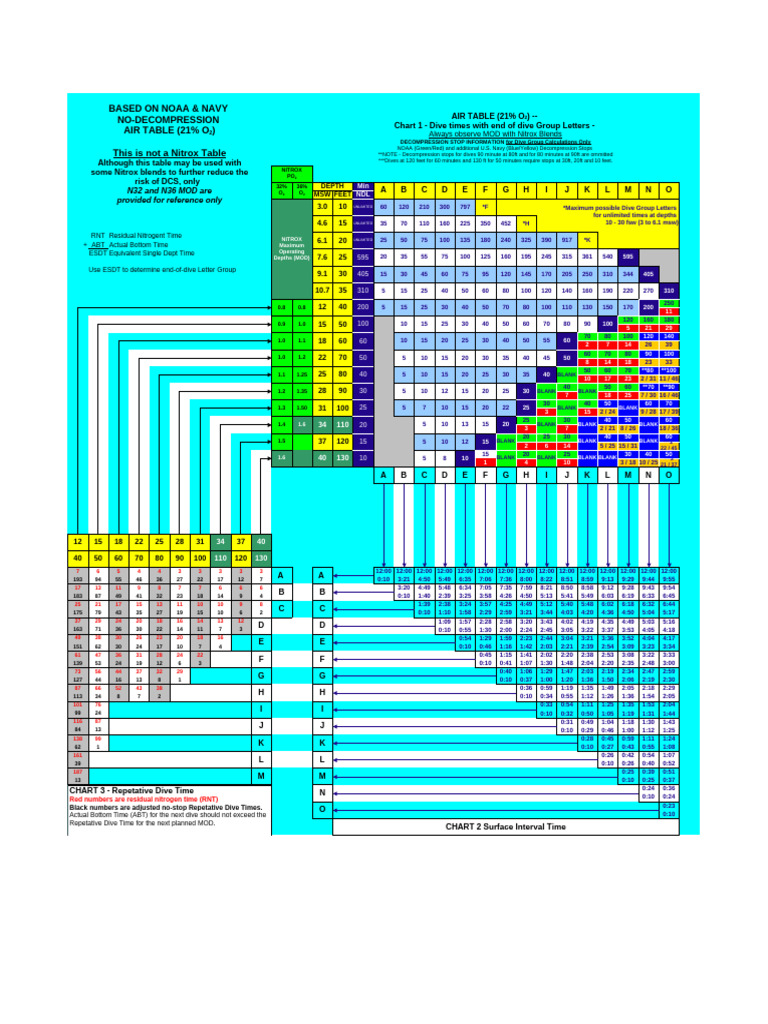 Dive Planner | PDF | Underwater Diving | Underwater Diving Procedures