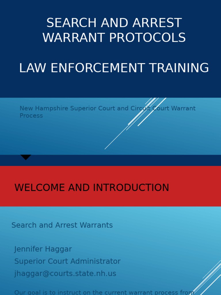 Law Enforcement Training | PDF | Search Warrant | Arrest Warrant