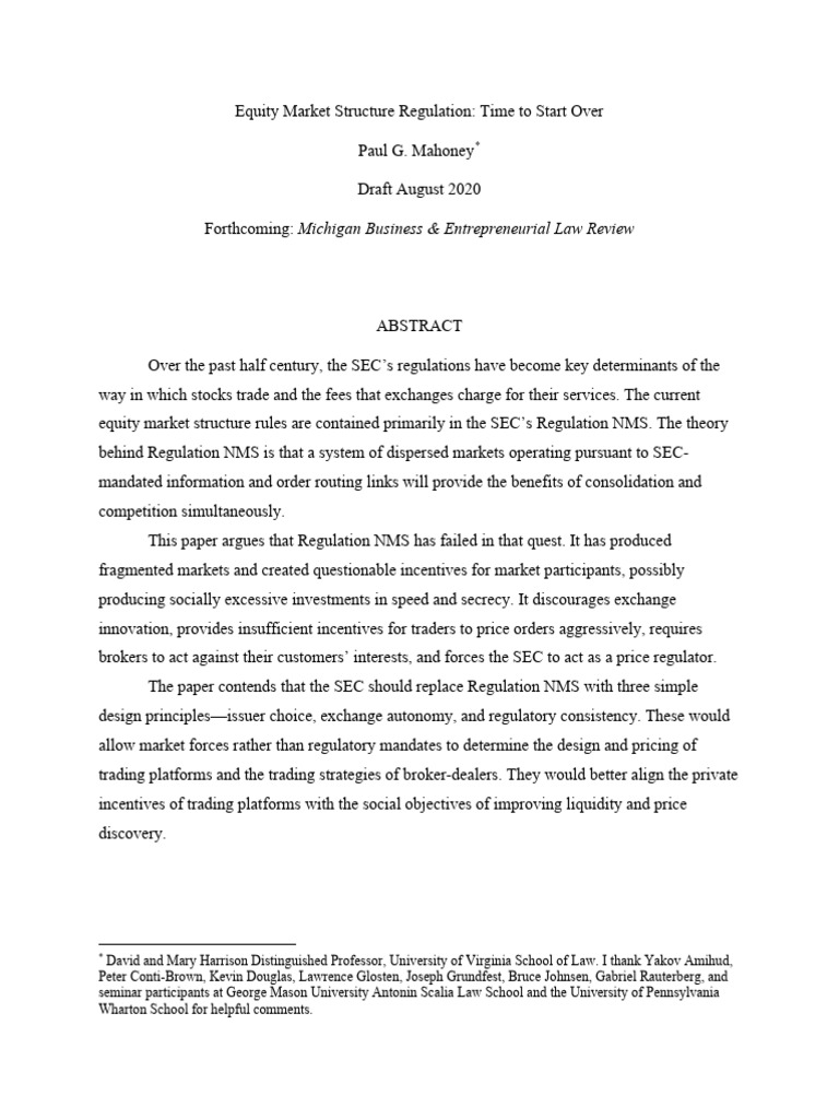 SSRN 3622291 | PDF | Market (Economics) | Financial Markets