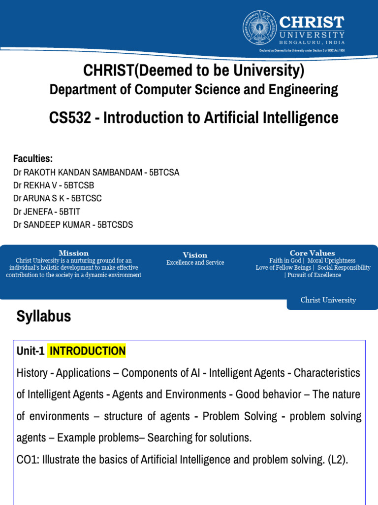 AI U1 01 Introduction 2023 | PDF | Artificial Intelligence | Intelligence (AI) & Semantics