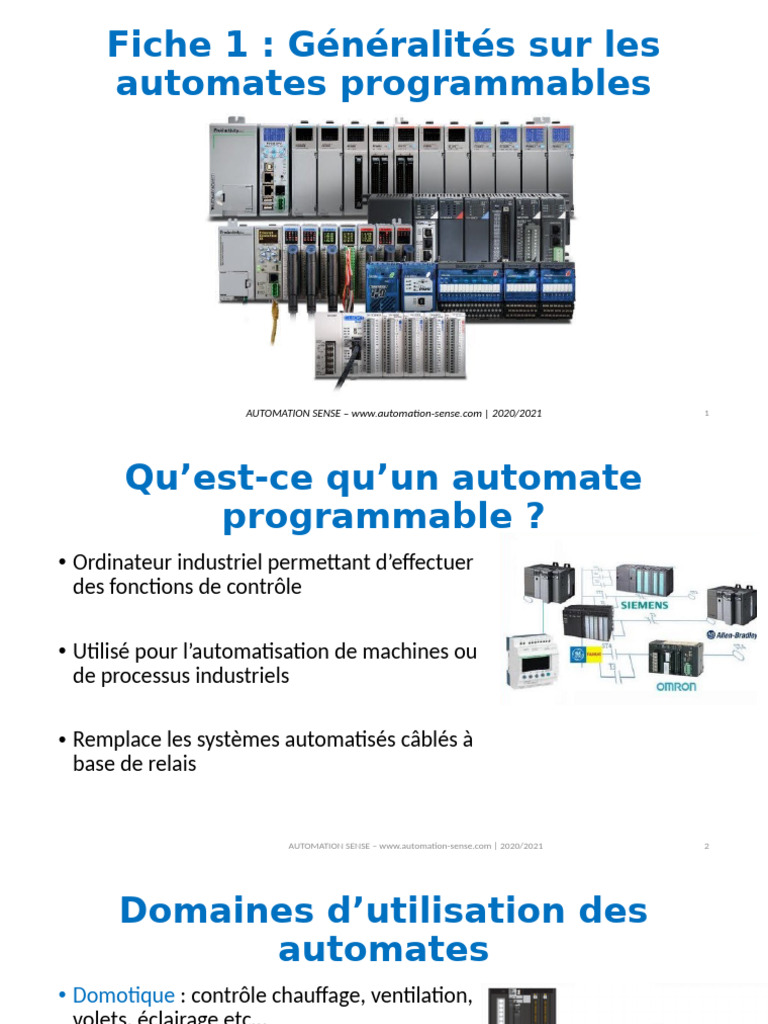 Généralités sur les automates programmables | PDF | Automate ...