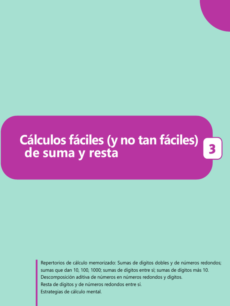 Estrategias de Suma y Resta Efectivas | PDF | Sustracción | Aritmética