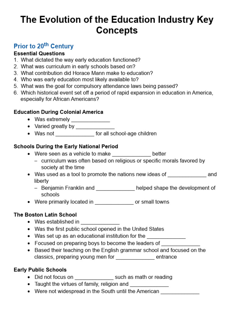 JORDAN RODRIGUEZ CLASS-2028 - Evolution of Education - Key Concepts ...