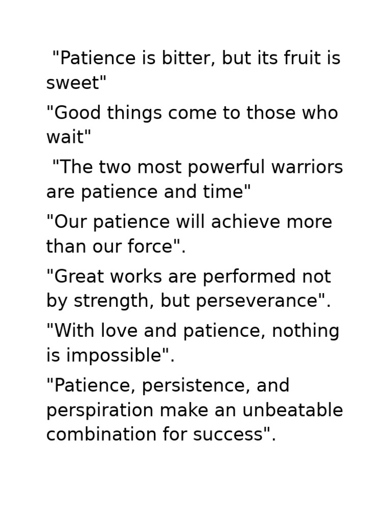 The Power of Patience | PDF