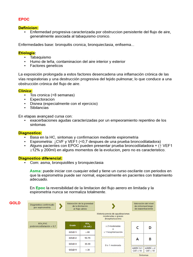 EPOC | PDF | Tos | Enfermedad pulmonar obstructiva crónica