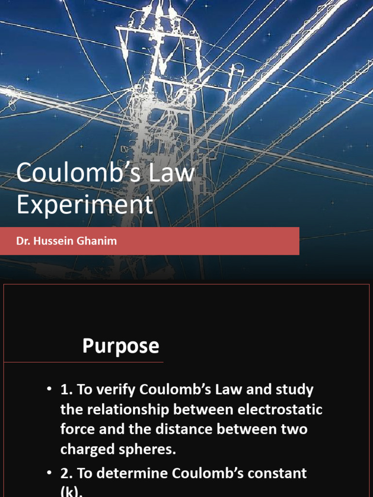 Verify Coulomb's Law Experiment | PDF