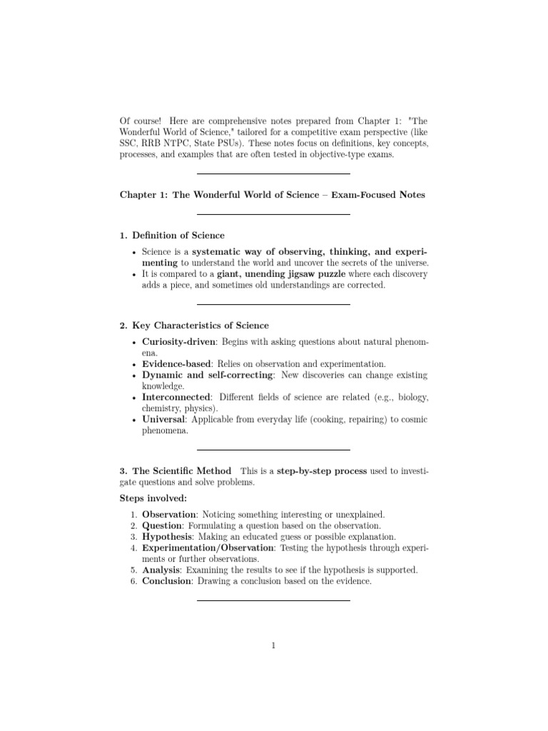 The Wonderful World of Science | PDF | Science | Scientific Method