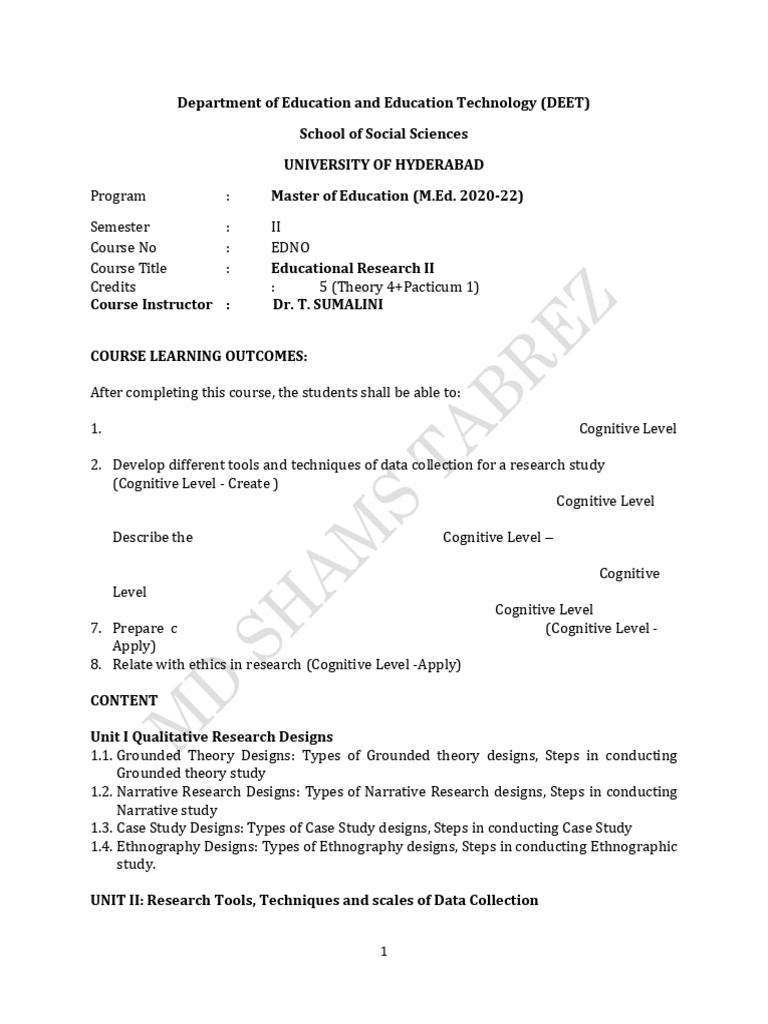 2nd Semester Syllabus | PDF | Educational Technology | Instructional Design