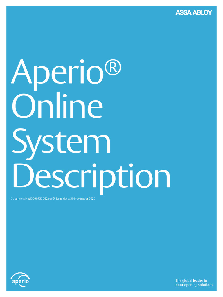 D000733042 5 1 Aperio Online System Description | PDF | Access Control ...