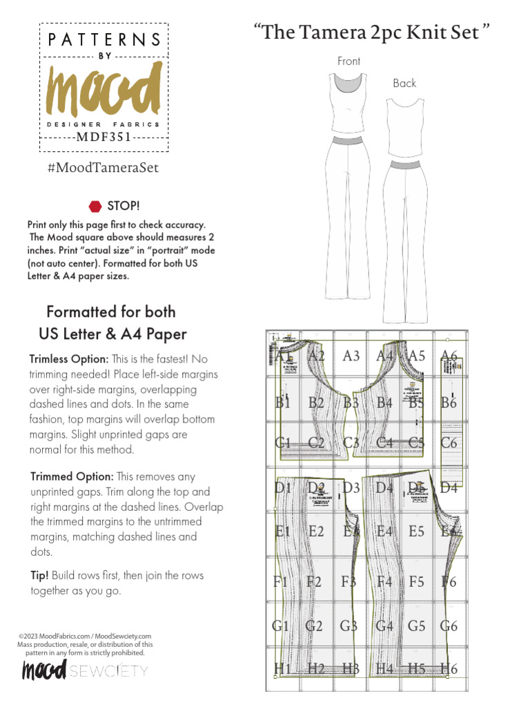 Updated Adjusted A4 MDF351 The Tamera 2pc Knit Set Sizes00 32 | PDF ...