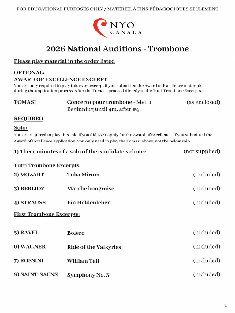 2026 Trombone Packet en | PDF