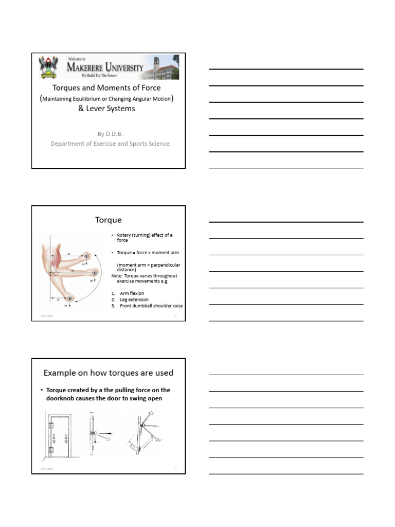 Lect9-Torques and Moments of Force | PDF | Lever | Torque