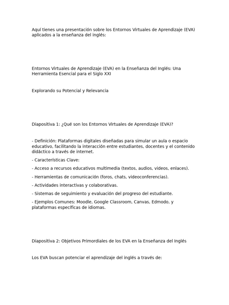 Aquí Tienes Una Presentación Sobre Los Entornos Virtuales de ...