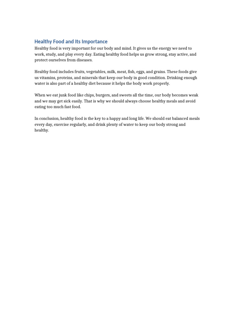 Benefits of Healthy Eating Habits | PDF
