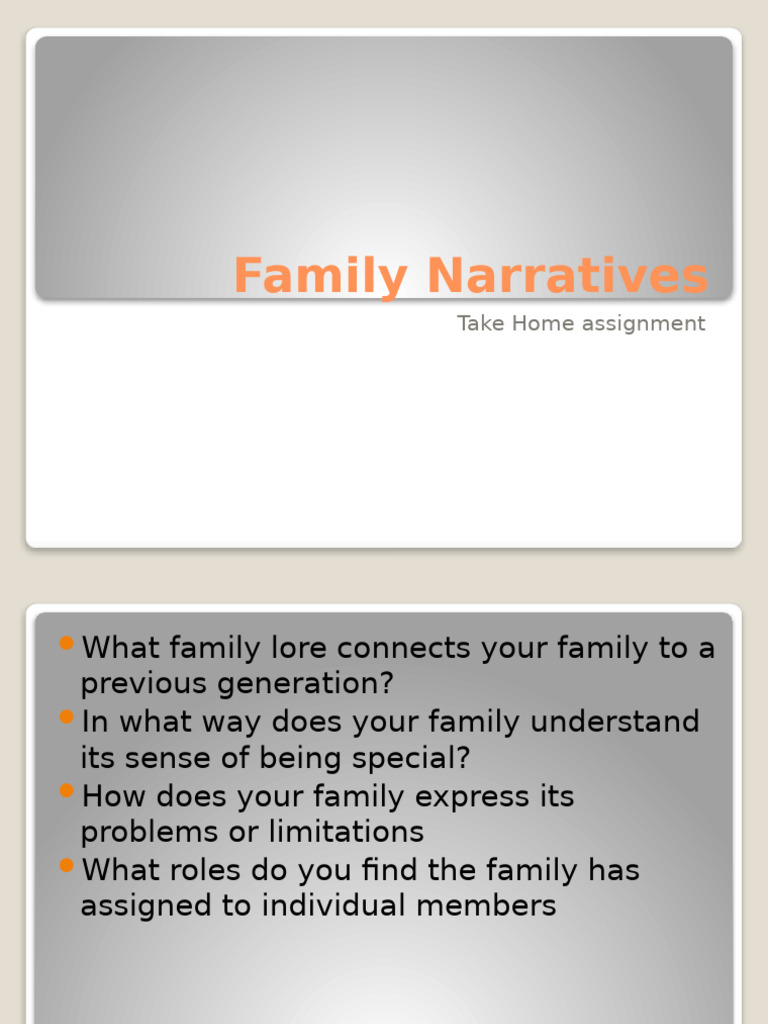 Family Narratives | PDF