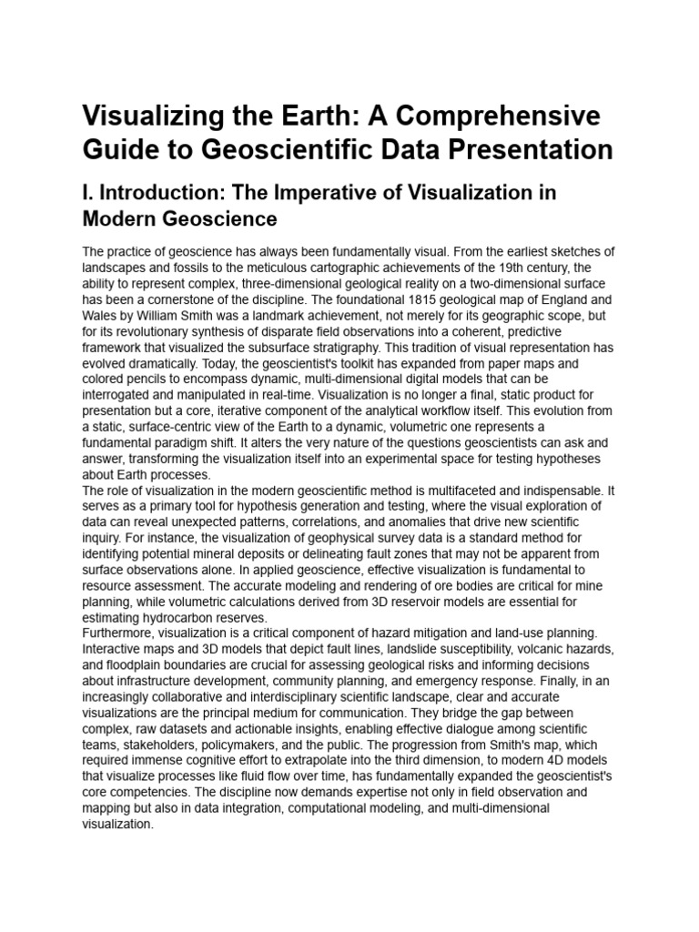 Geoscience Data Visualization Guide | PDF | Geology | Contour Line