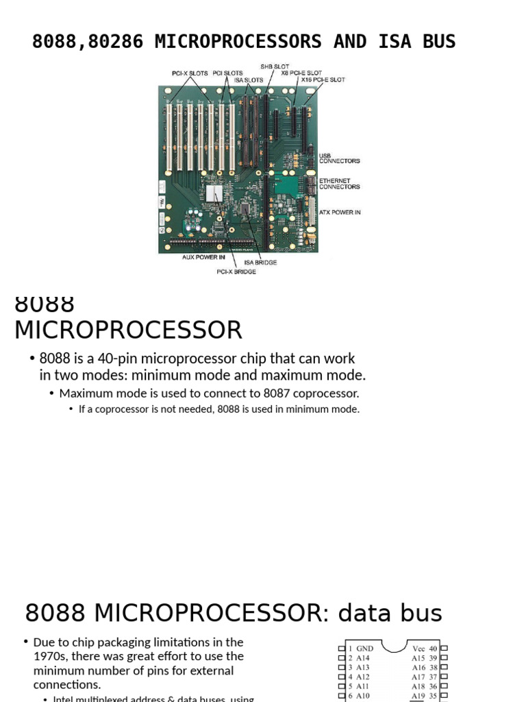 8088,80286 Microprocessors and Isa Bus | PDF | Input/Output | Central ...