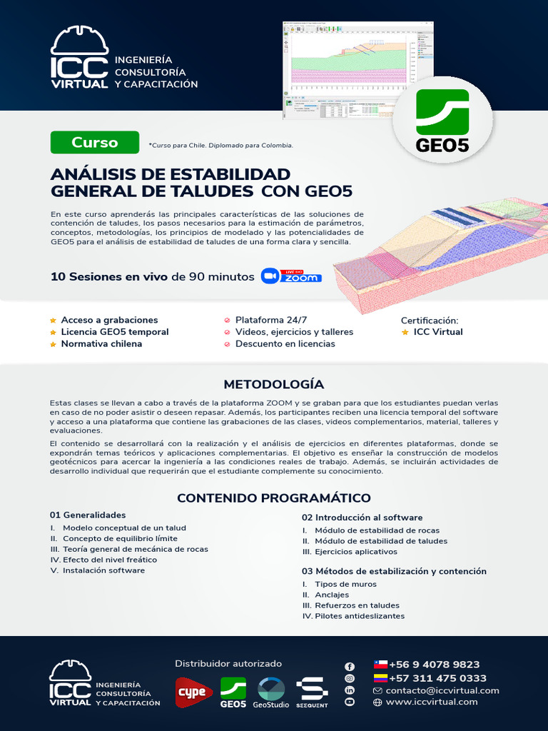 Curso GEO5: Estabilidad de Taludes | PDF | Software