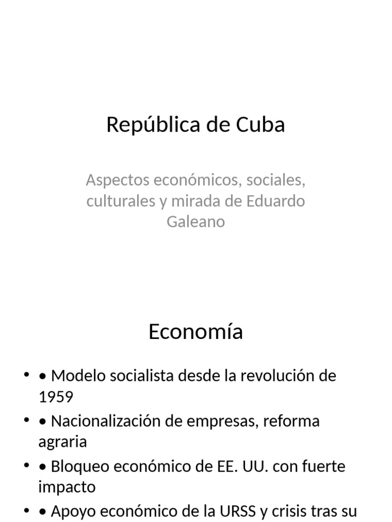 Presentación Cuba Galeano | PDF