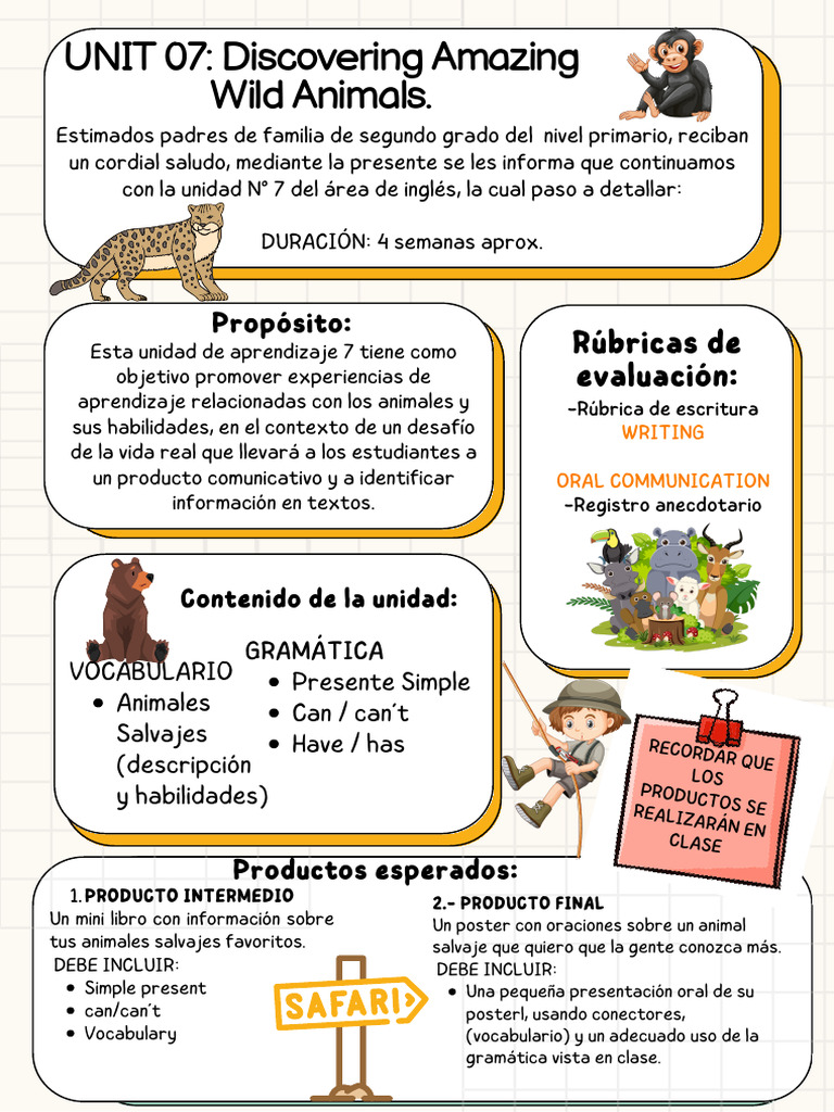 UNIT 07 - Info Amazing Wild Animals - 1 - 181436982 | PDF