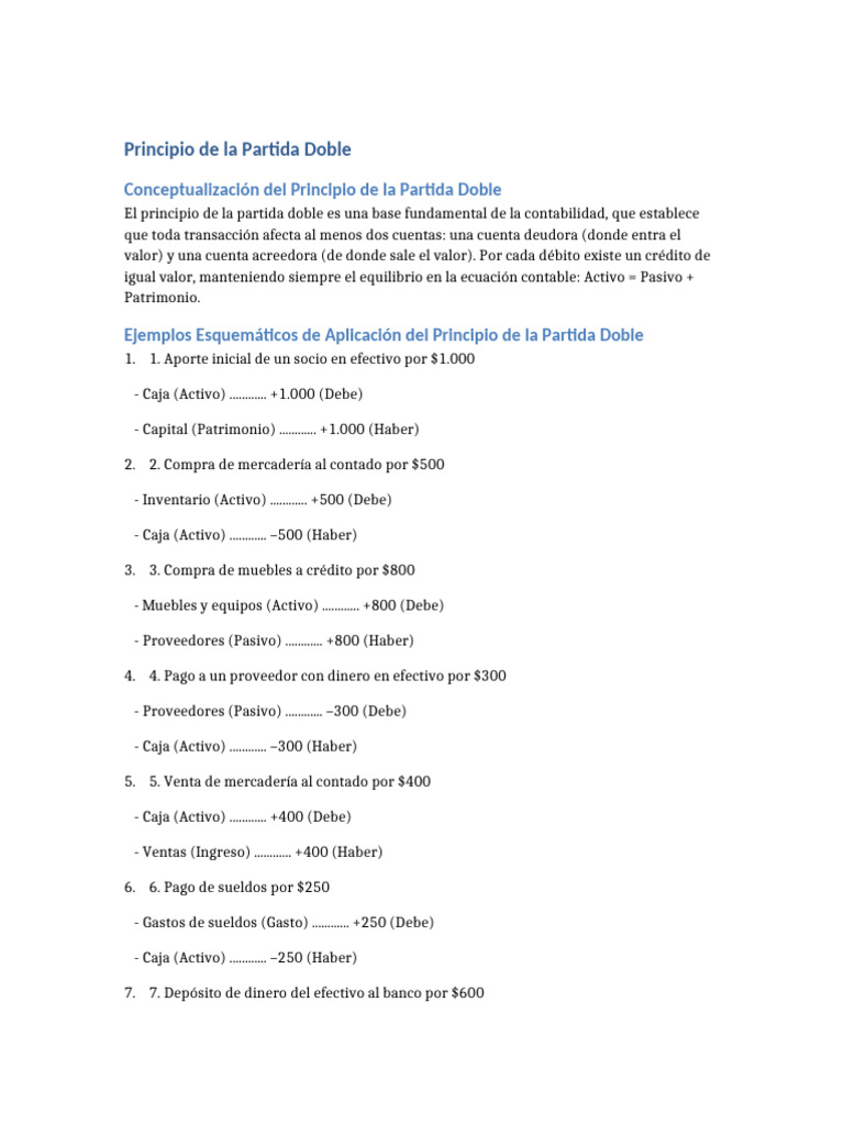 Principio de La Partida Doble | PDF
