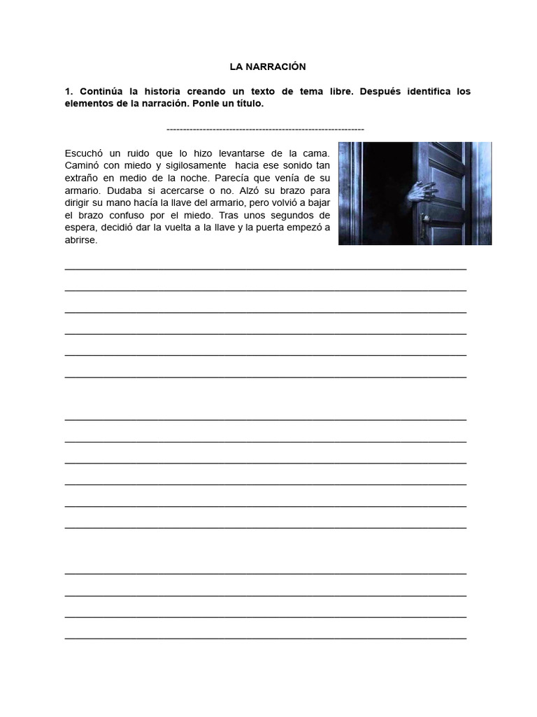 La Narración. Elementos | PDF