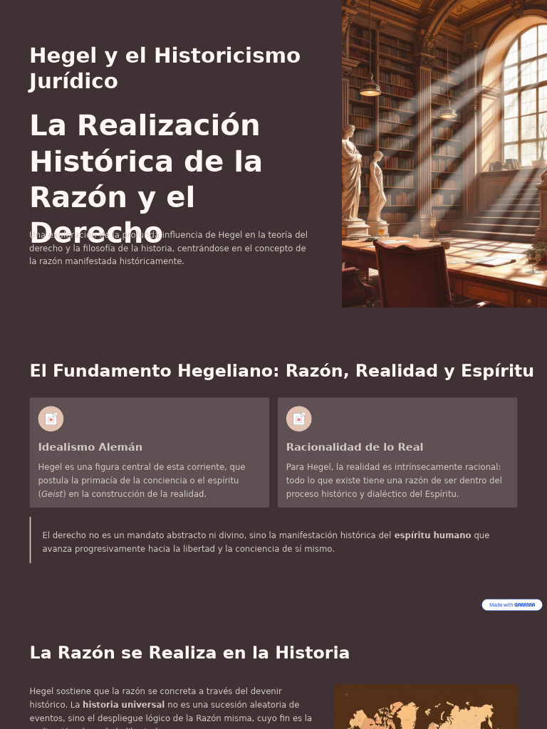 Hegel y el Historicismo Jurídico | PDF | Georg Wilhelm Friedrich Hegel ...