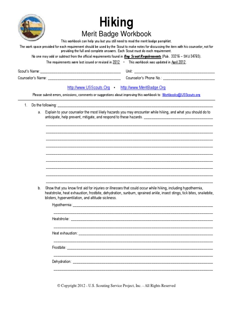 Hiking | PDF | Boy Scouts Of America | Scouting