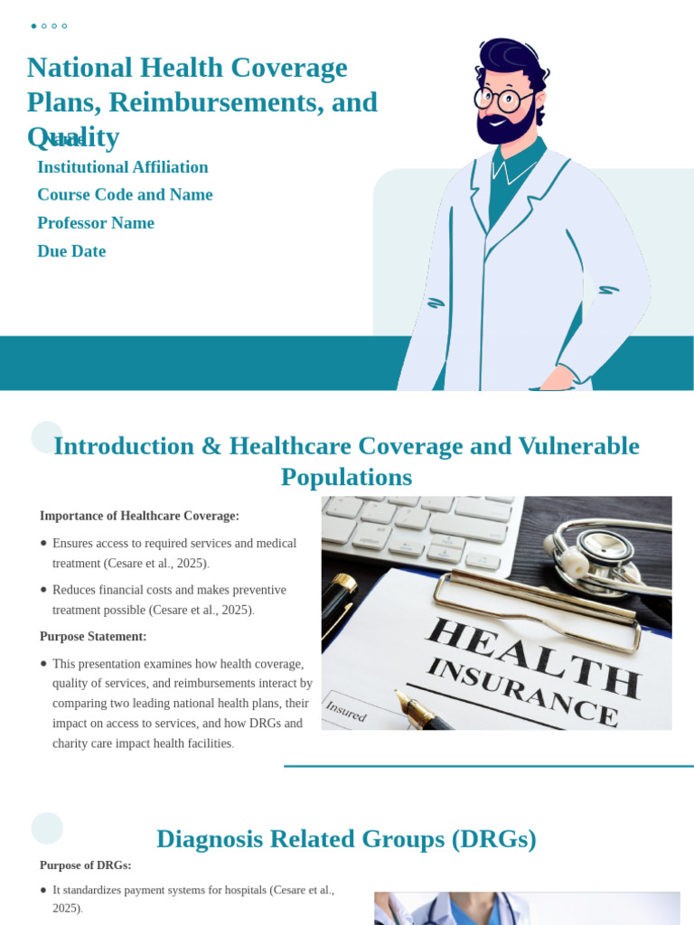 National Health Coverage Plans, Reimbursements, and Quality | PDF ...
