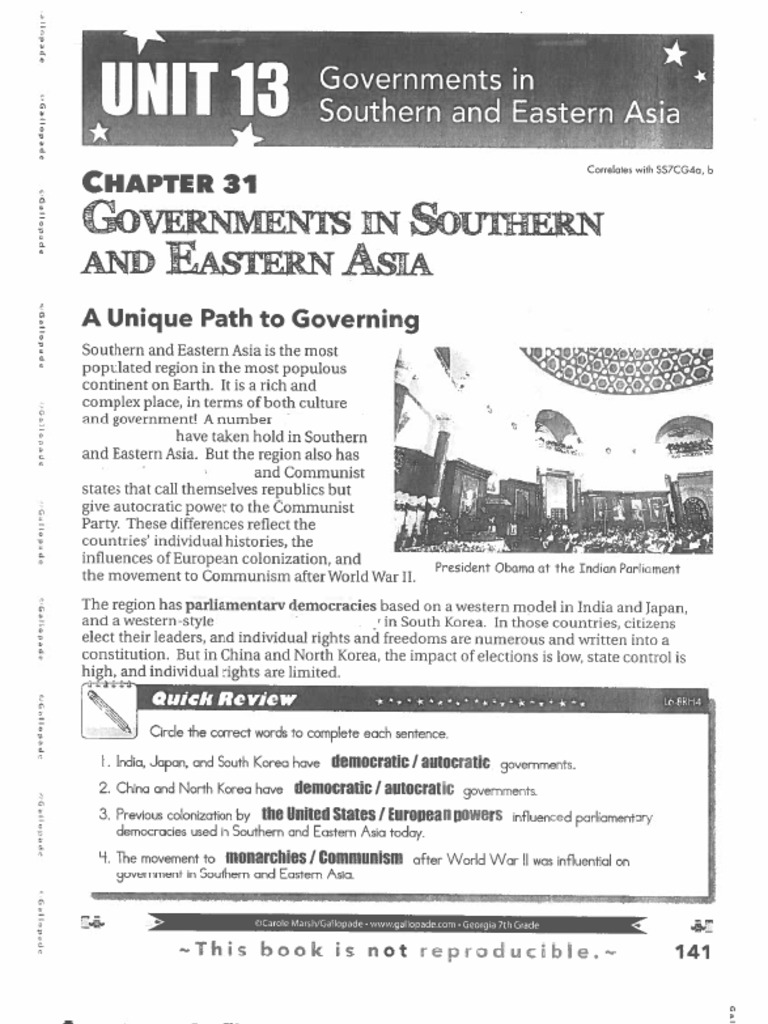 Governments in Southern & Eastern Asia Notes | PDF