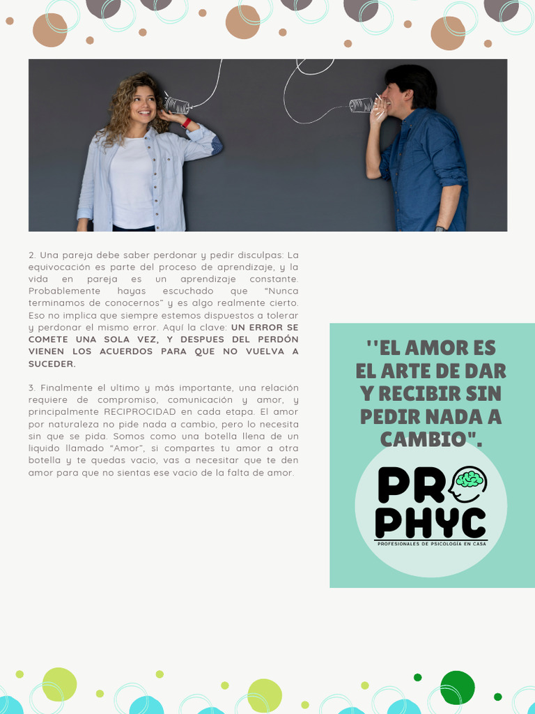 ''El Amor Es El Arte de Dar Y Recibir Sin Pedir Nada A Cambio" | PDF