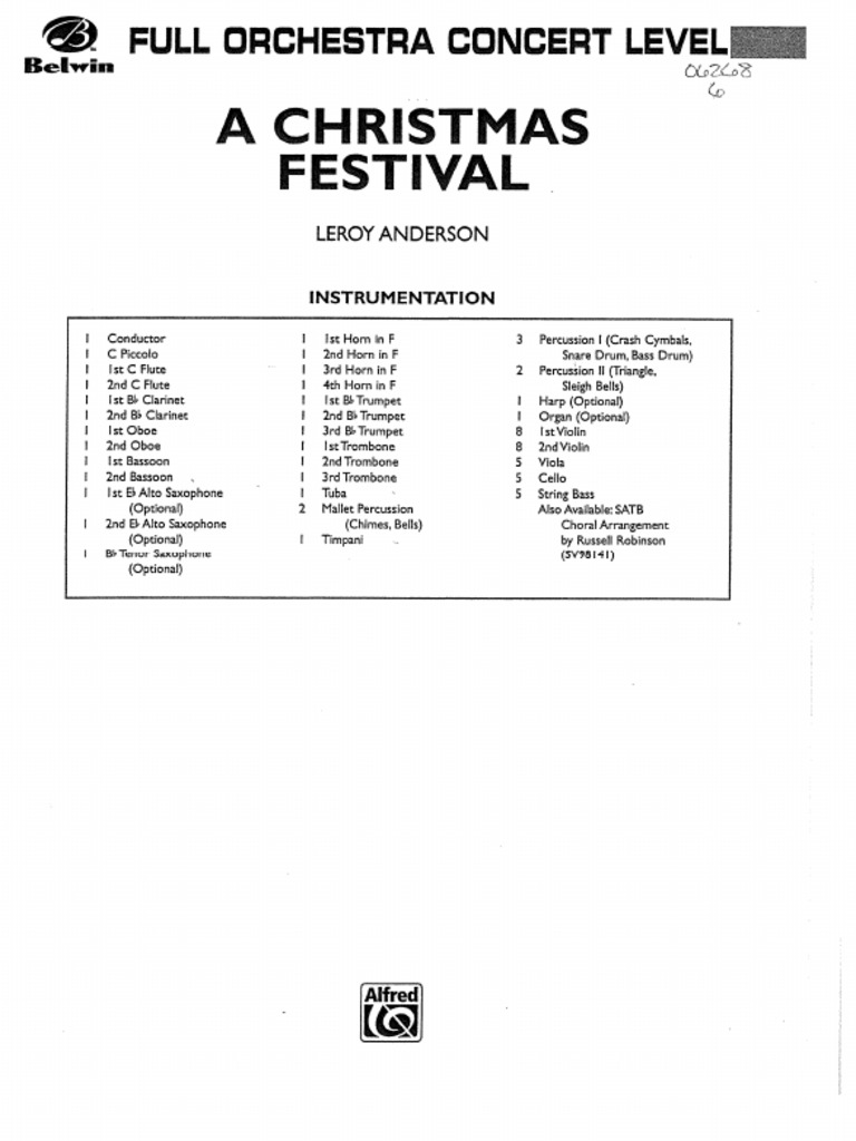 Anderson Christmas Festival Score | PDF