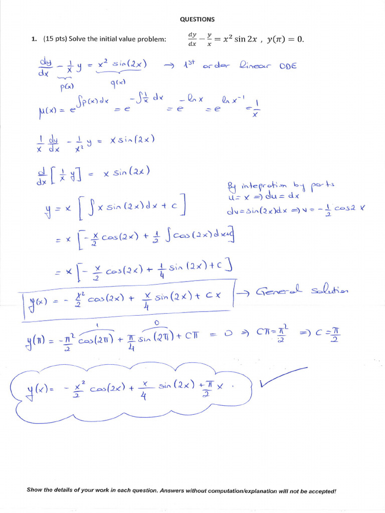 Midterm Solution | PDF