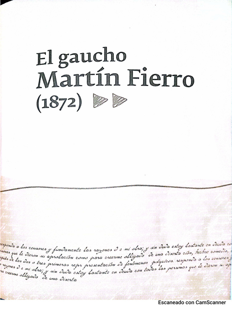 El Gaucho Martín Fierro | PDF