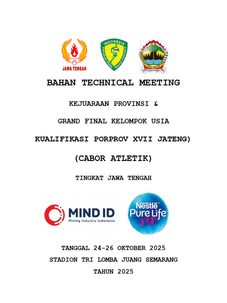 Bahan Tm Kejurprov & Grand Final 2025 | PDF