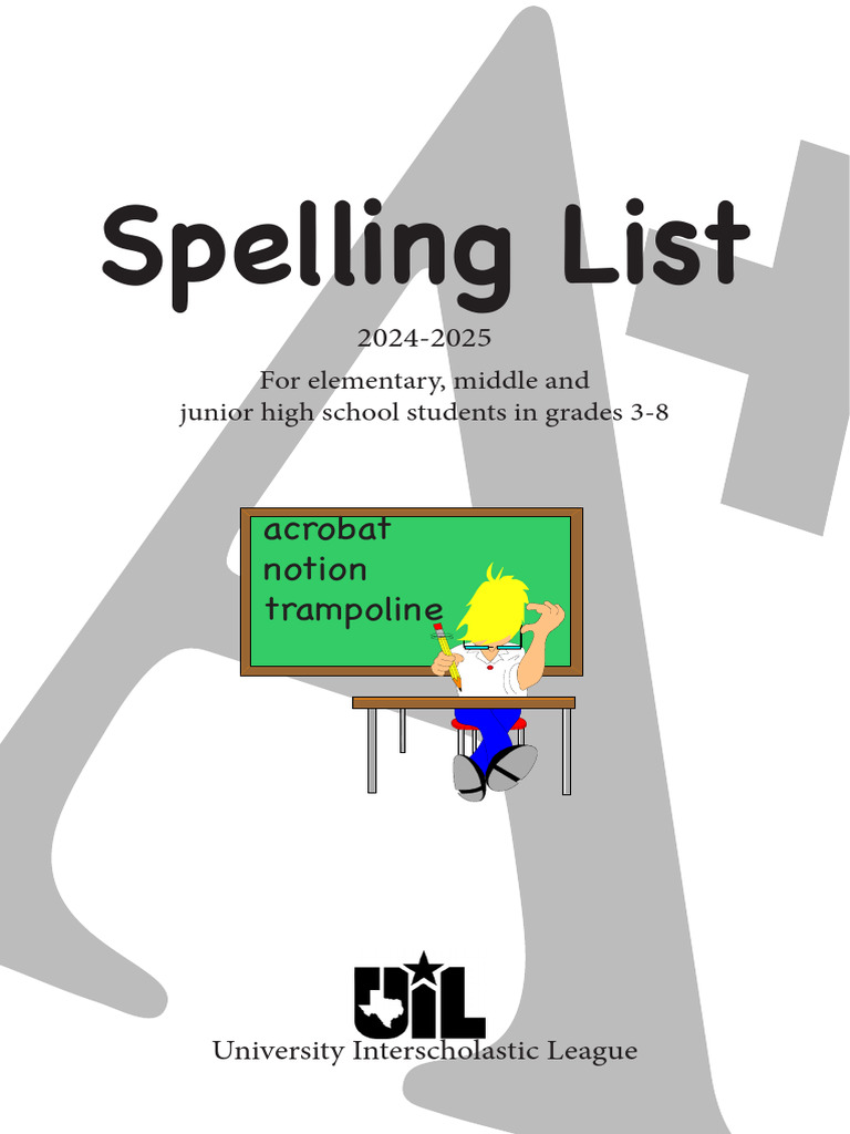 UIL A+ Spelling List 2024-2025 | PDF | Letter Case