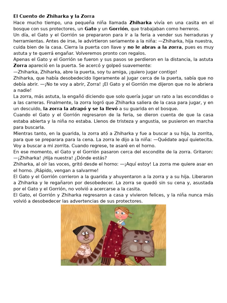 El Cuento de Zhiharka y La Zorra | PDF