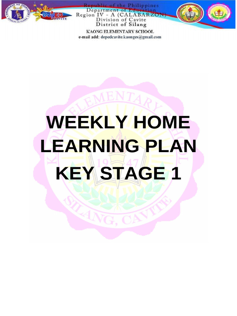 Weekly Home Learning Plan 1 | PDF