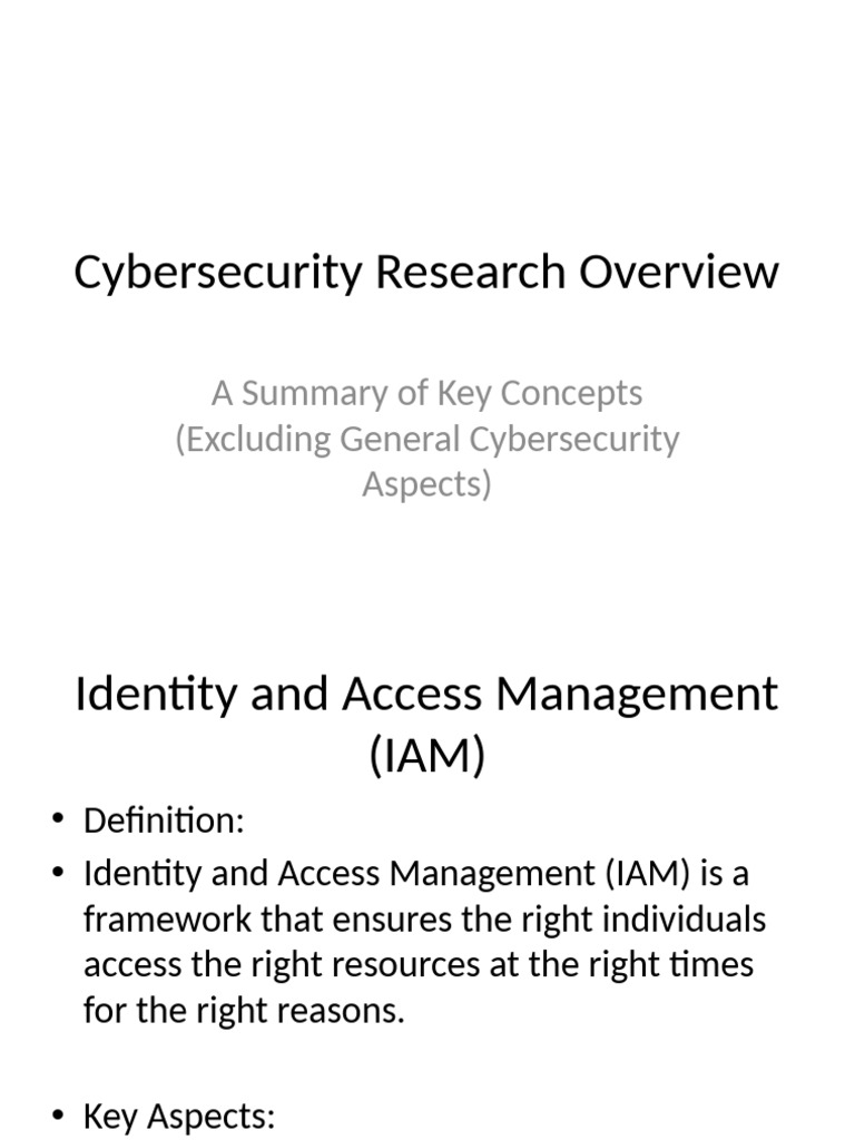 Key Cybersecurity Concepts Overview | PDF