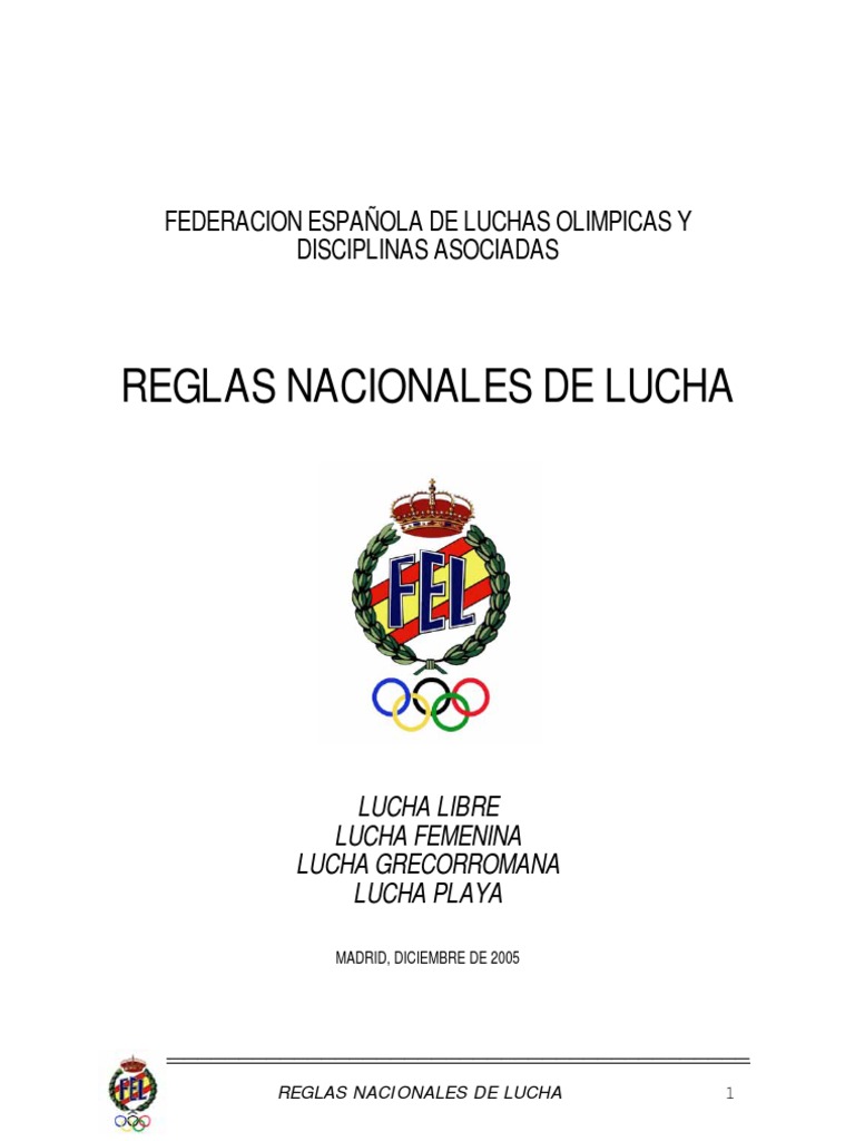 Reglas de Lucha | PDF | Árbitro | Deportes