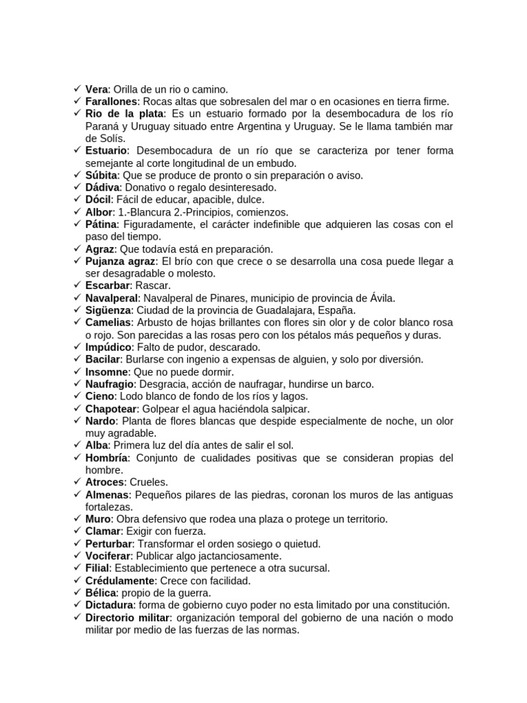 Palabras Desconocidas | PDF