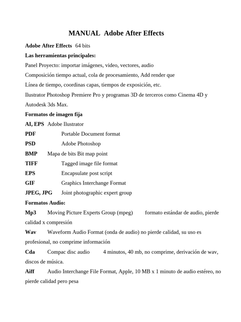 Manual Completo de Adobe After Effects | PDF