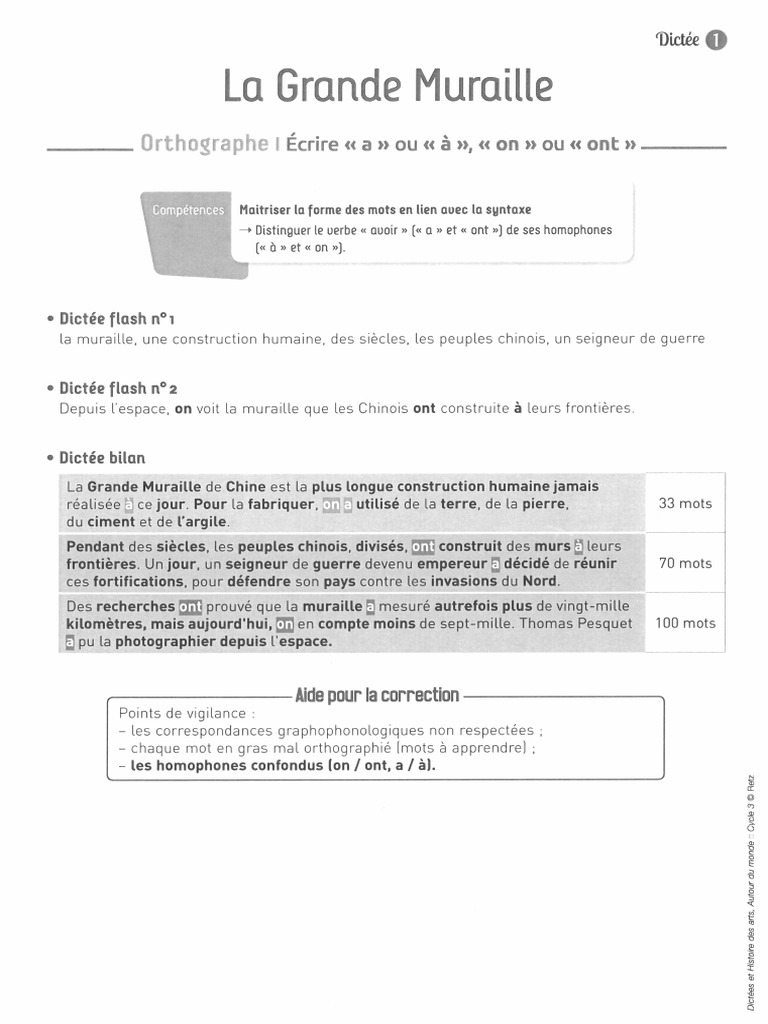 Dictée HistArts - Autour Du Monde - Fichiers | PDF